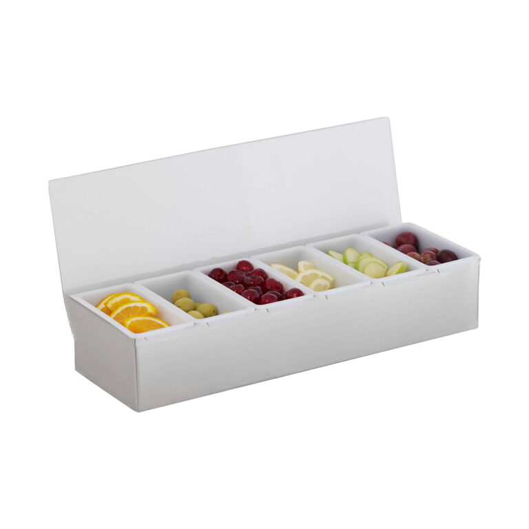 STEEL 6 COMPARTMENT CONDIMENT CADDY - Core Catering
