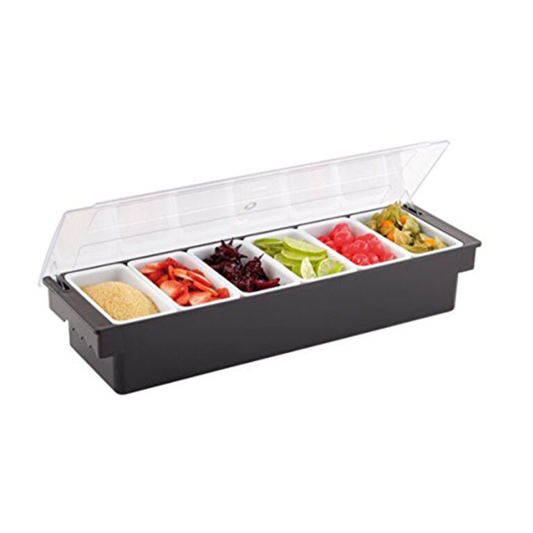 DELUXE 6 COMPARTMENT CONDIMENT CADDY - Core Catering