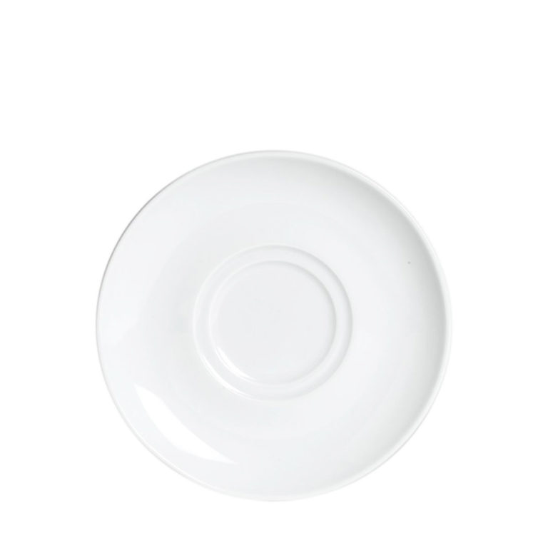 PRIMA CURVED ESPRESSO DOUBLE WELL SAUCER 12CM By Fortis - Core Catering
