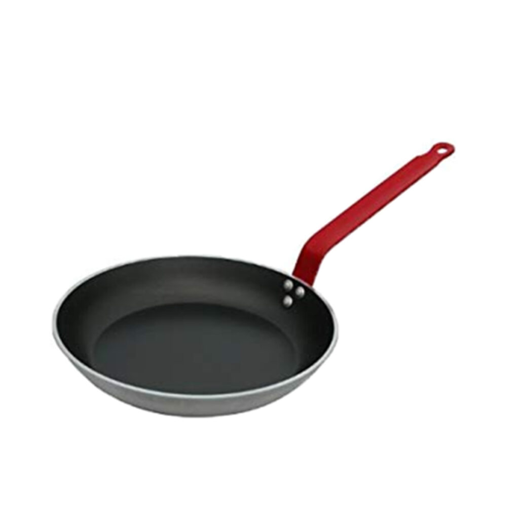 NON-STICK ALUMINIUM FRYING PAN WITH COLOURED HANDLE - Core Catering