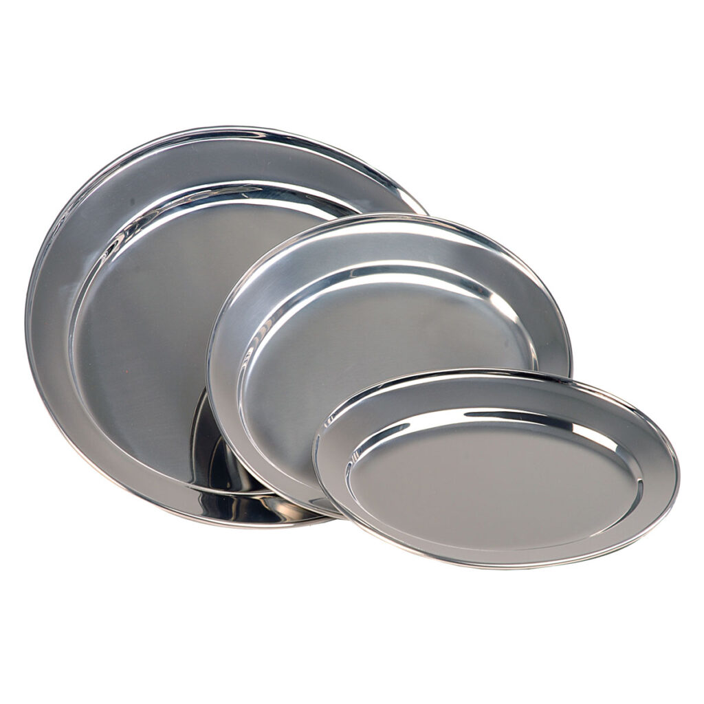 OVAL SERVING PLATTER STAINLESS STEEL 500MM By Global - Core Catering