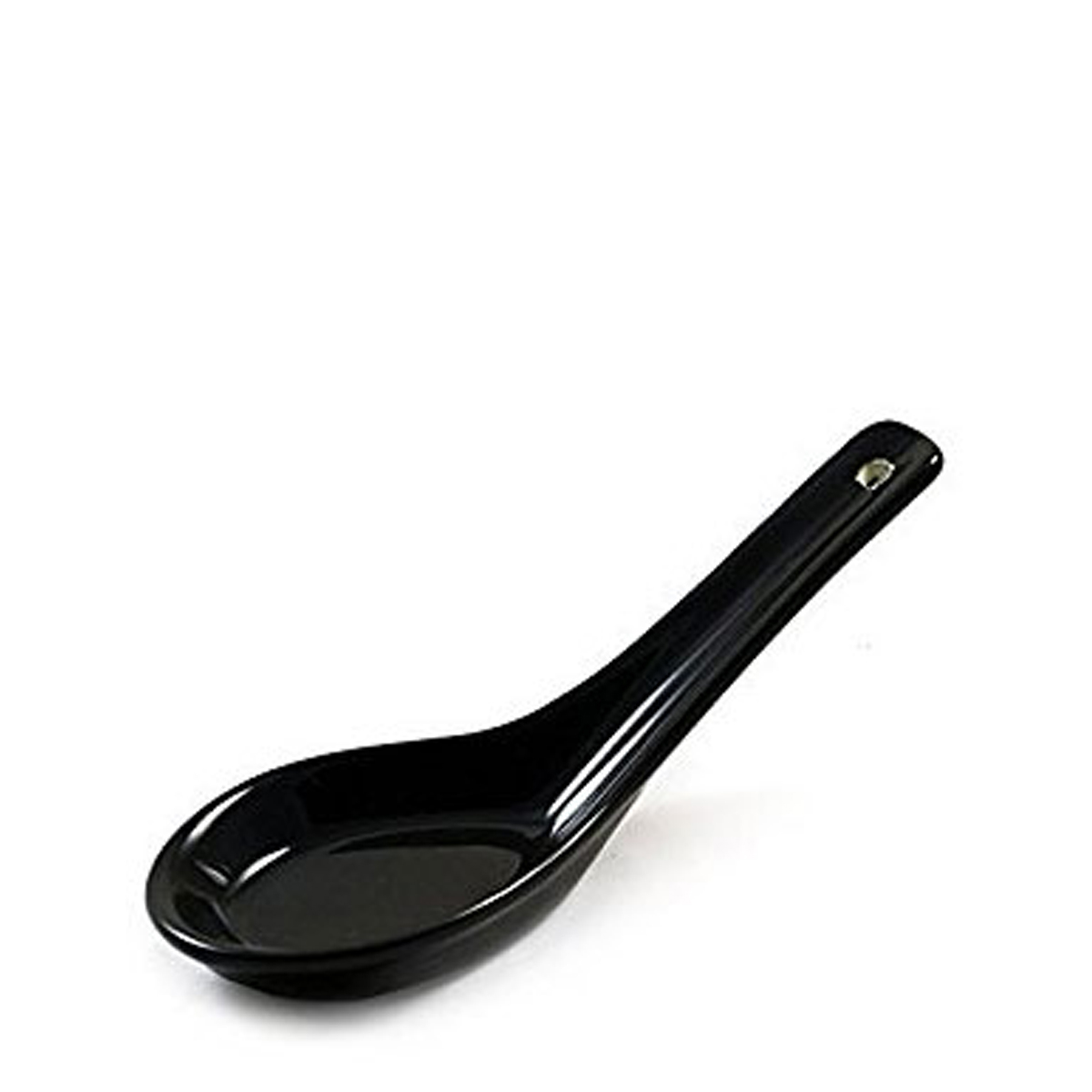 URBAN BLACK SWIRL CHINESE SPOON 130MM By Luzerne - Core Catering