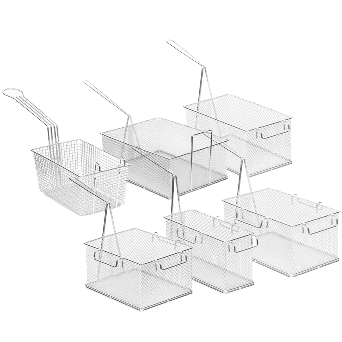 CHIP BASKET STAINLESS STEEL SQUARE - Core Catering