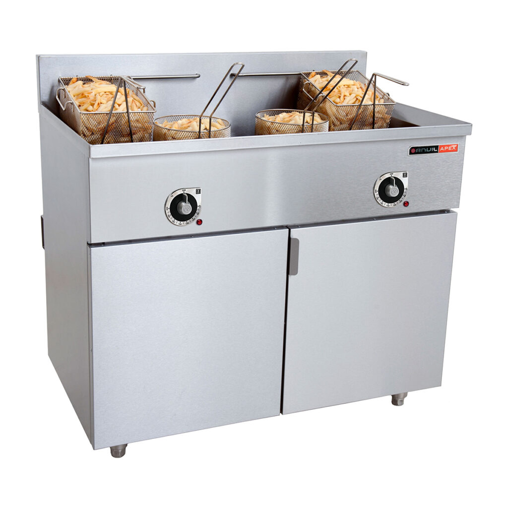 TWIN 20L FLOOR STANDING ELECTRIC FRYER 33KW By Anvil - Core Catering