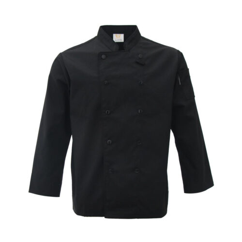 CHEF JACKET LONG SLEEVE BLACK - Core Catering