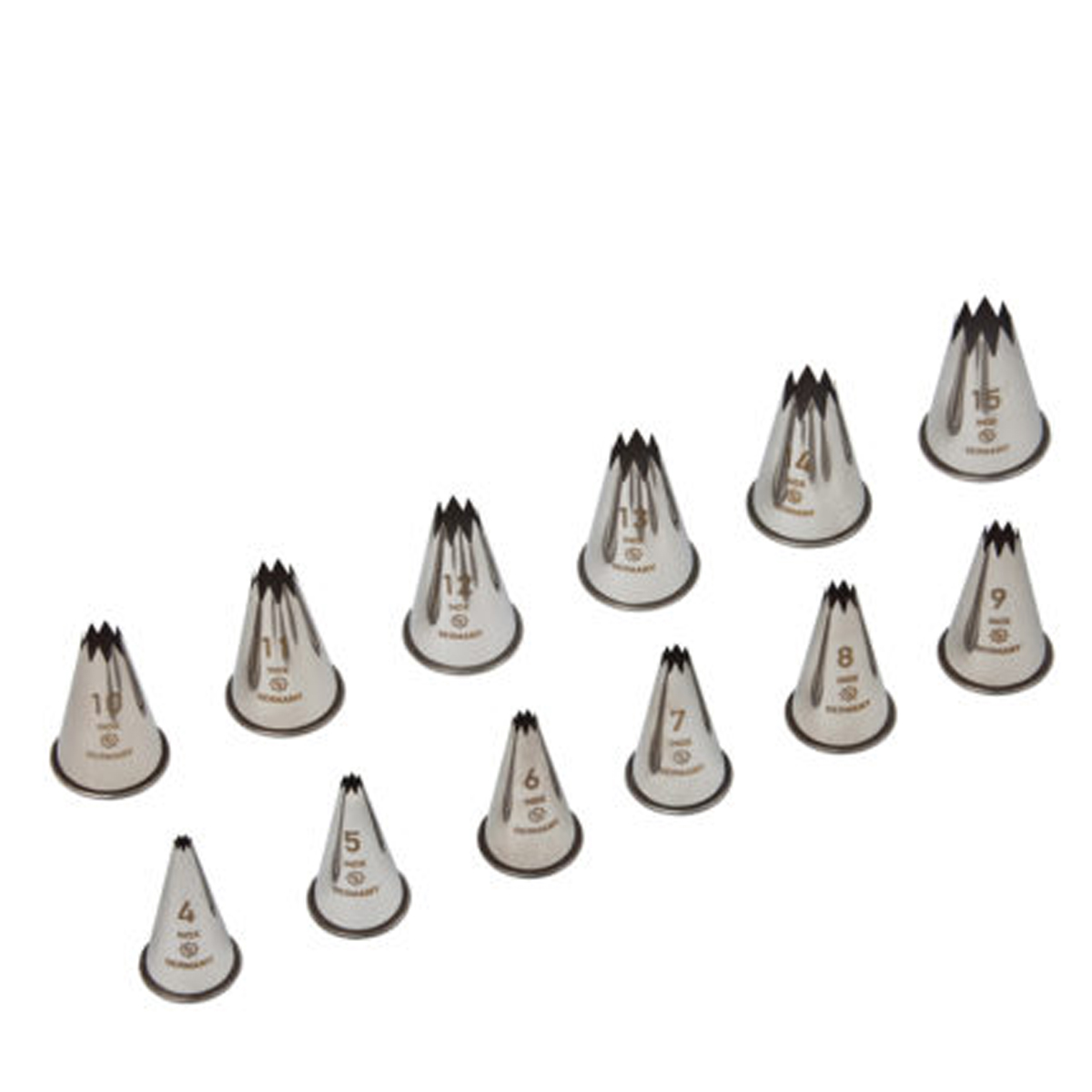NOZZLE SET 12 PIECE STAINLESS STEEL - Core Catering