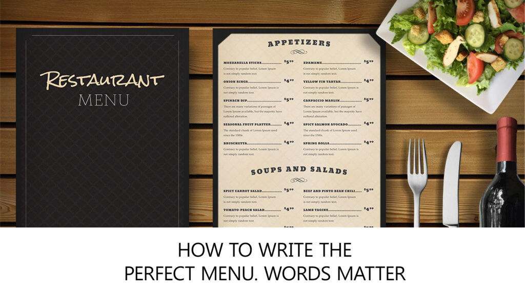 HOW TO WRITE THE PERFECT MENU - Core Catering