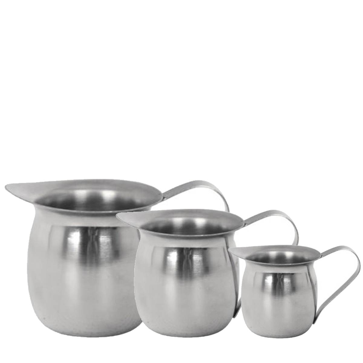 BELLIED MILK JUG STAINLESS STEEL 85ML - Core Catering