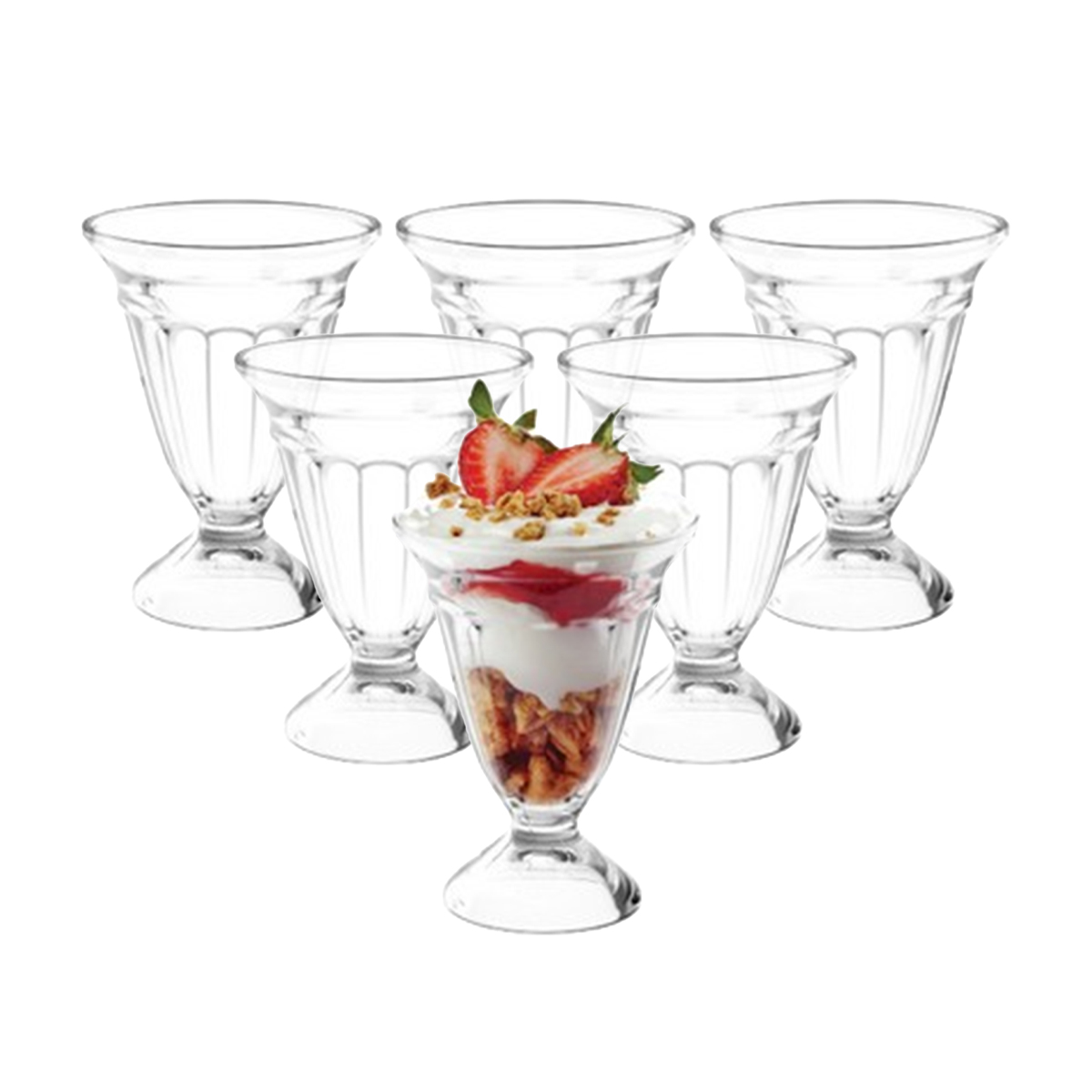 VANILLA SUNDAE GLASS 250ML 6 PACK - Core Catering
