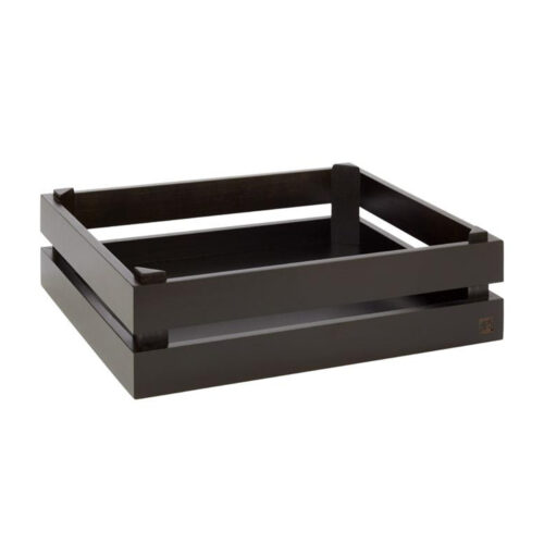 WOODEN REVERSIBLE DISPLAY BOX 350MM DARK By APS - Core Catering