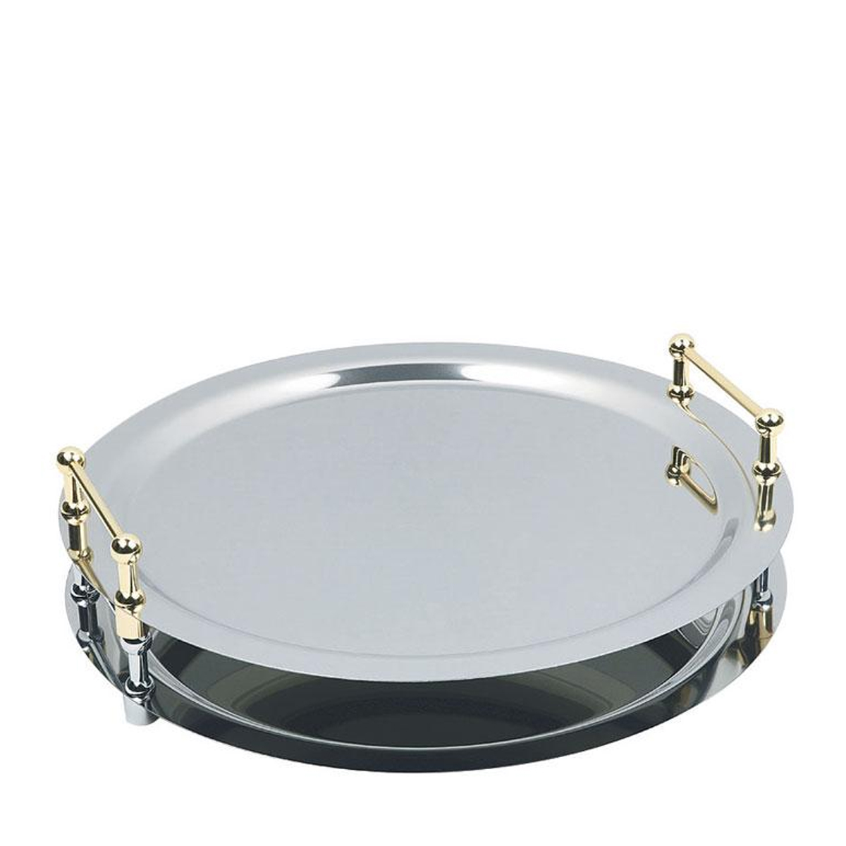 ROUND BUFFET STAR TRAY 2 TIER CHROME HANDLES By APS - Core Catering
