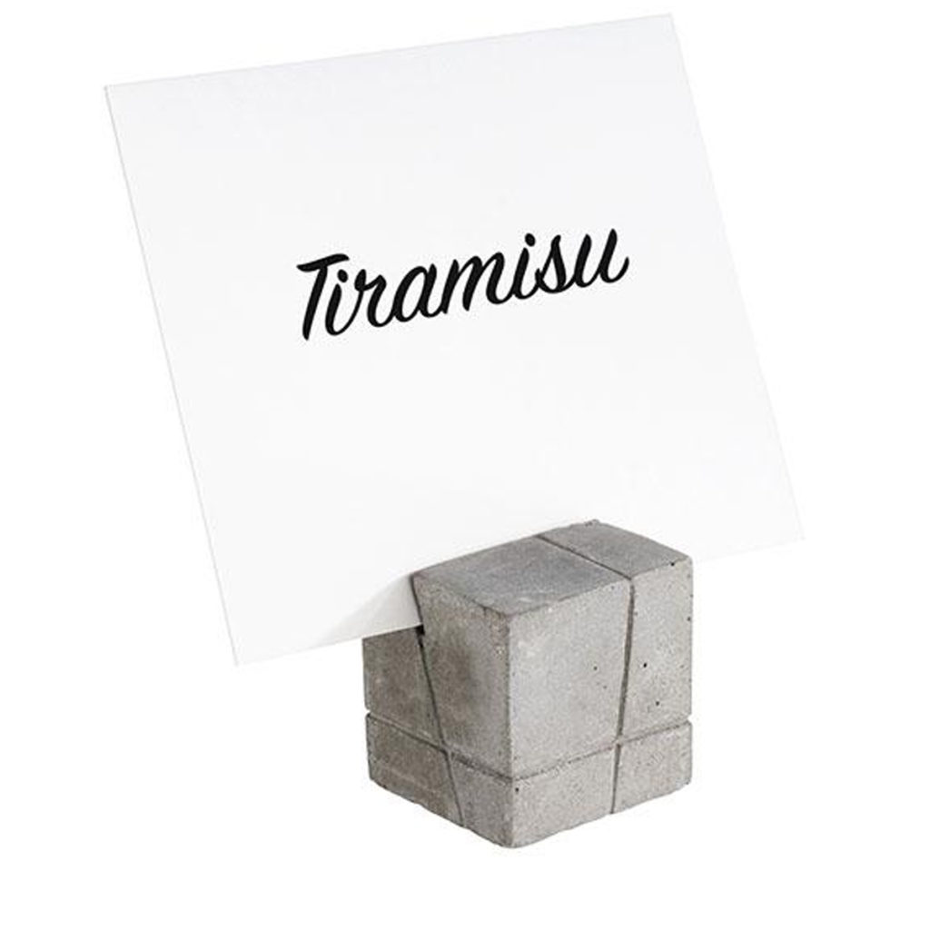 SQUARE BLOCK CONCRETE NOTE HOLDER 4 PC SET By APS - Core Catering