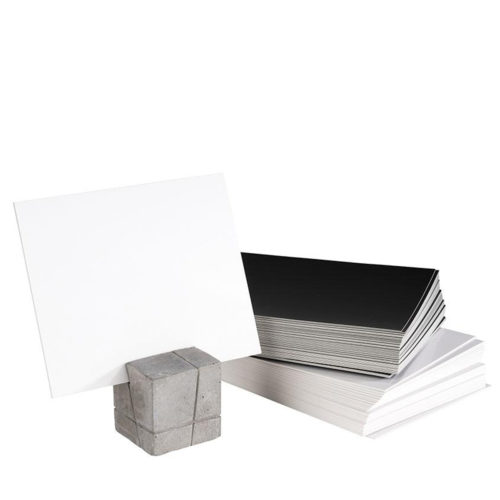 SQUARE BLOCK CONCRETE NOTE HOLDER 4 PC SET By APS - Core Catering