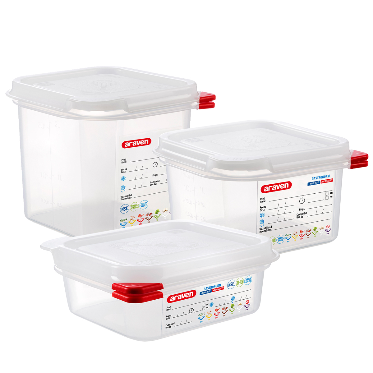 GN 1/6 AIRTIGHT CONTAINER 150MM By Araven - Core Catering