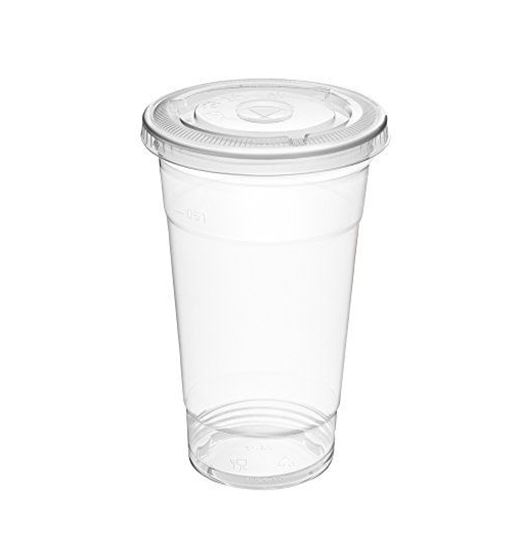 BIO PLA SMOOTHIE FLAT LID WITH HOLE 95MM For 250-500ml Smoothie Cups ...