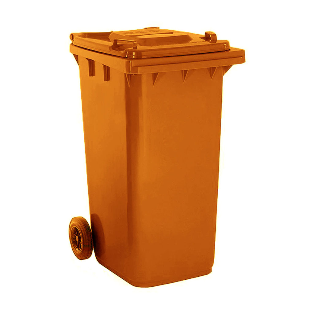 MOBILE REFUSE BIN 240L ORANGE - Core Catering