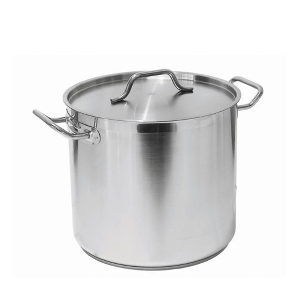 STAINLESS STEEL STOCKPOT WITH LID (VALUE) 14L By Global - Core Catering