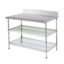 WORK TABLE STAINLESS STEEL WITH SPLASHBACK - Core Catering
