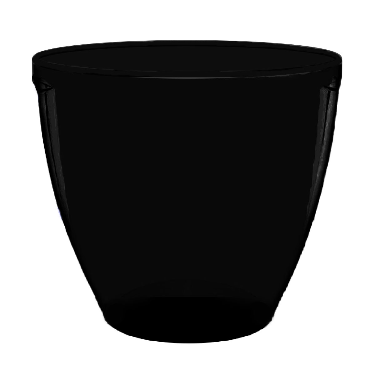 OBLIX ACRYLIC OVAL ICE BUCKET BLACK LARGE - Core Catering