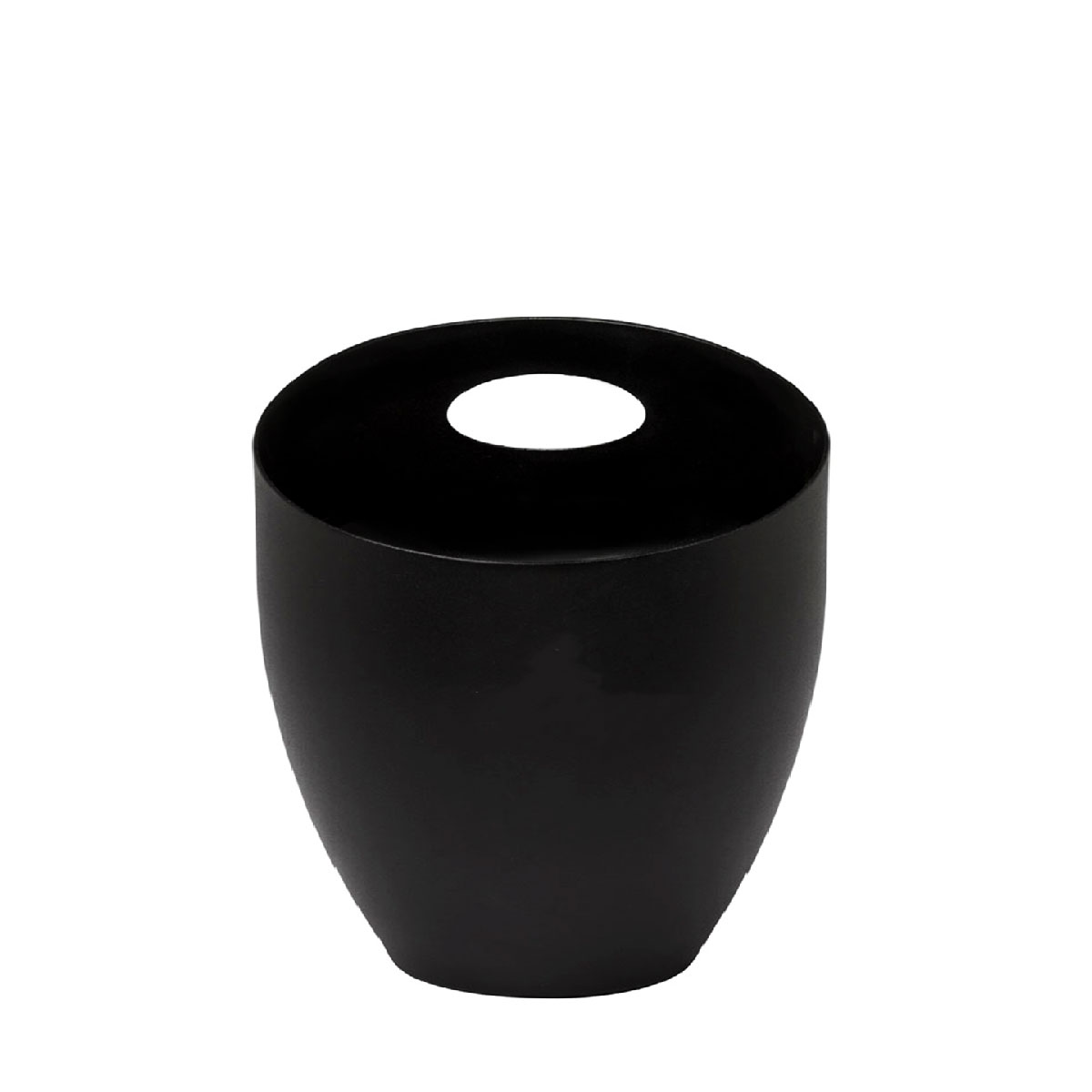 ACRYLIC ICE BUCKET WITH HANDLE BLACK SMALL - Core Catering