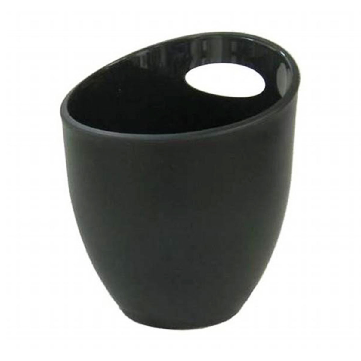 ACRYLIC ICE BUCKET WITH HANDLE BLACK SMALL - Core Catering