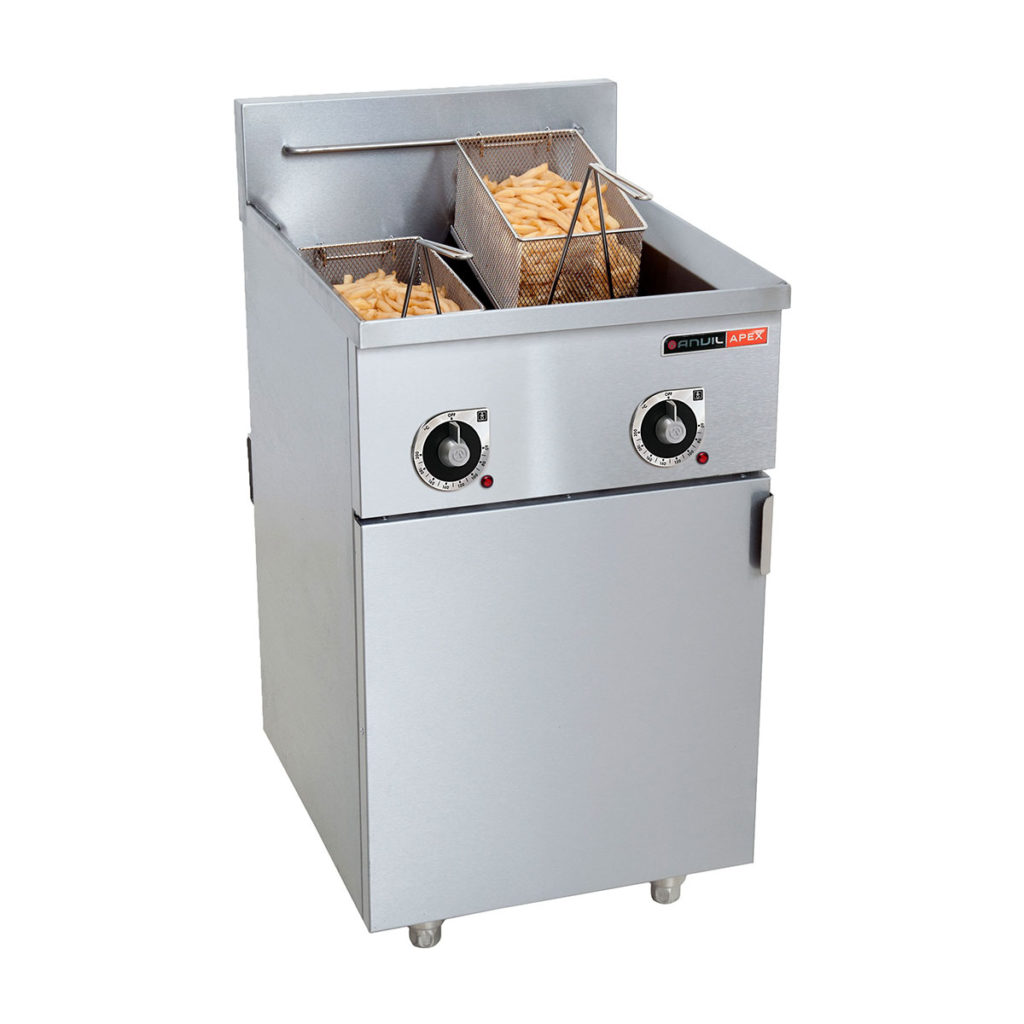 TWIN 10L FLOOR STANDING ELECTRIC FRYER 16.5KW By Anvil - Core Catering