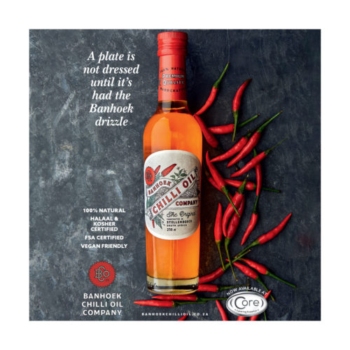 BANHOEK CHILLI OIL 250ML BOTTLE By Banhoek - Core Catering
