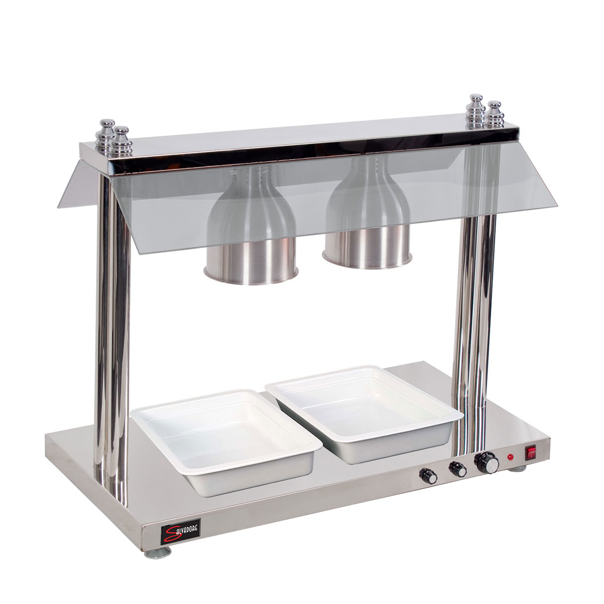 HEATED FOOD DISPLAY STATION SALVADORE - 2 LIGHT - WITH HEATED BASE By ...
