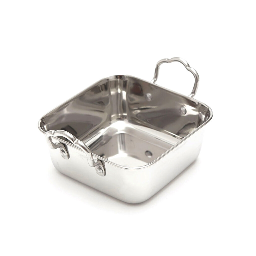 MINI SQUARE ROASTING DISH 135MM STAINLESS STEEL