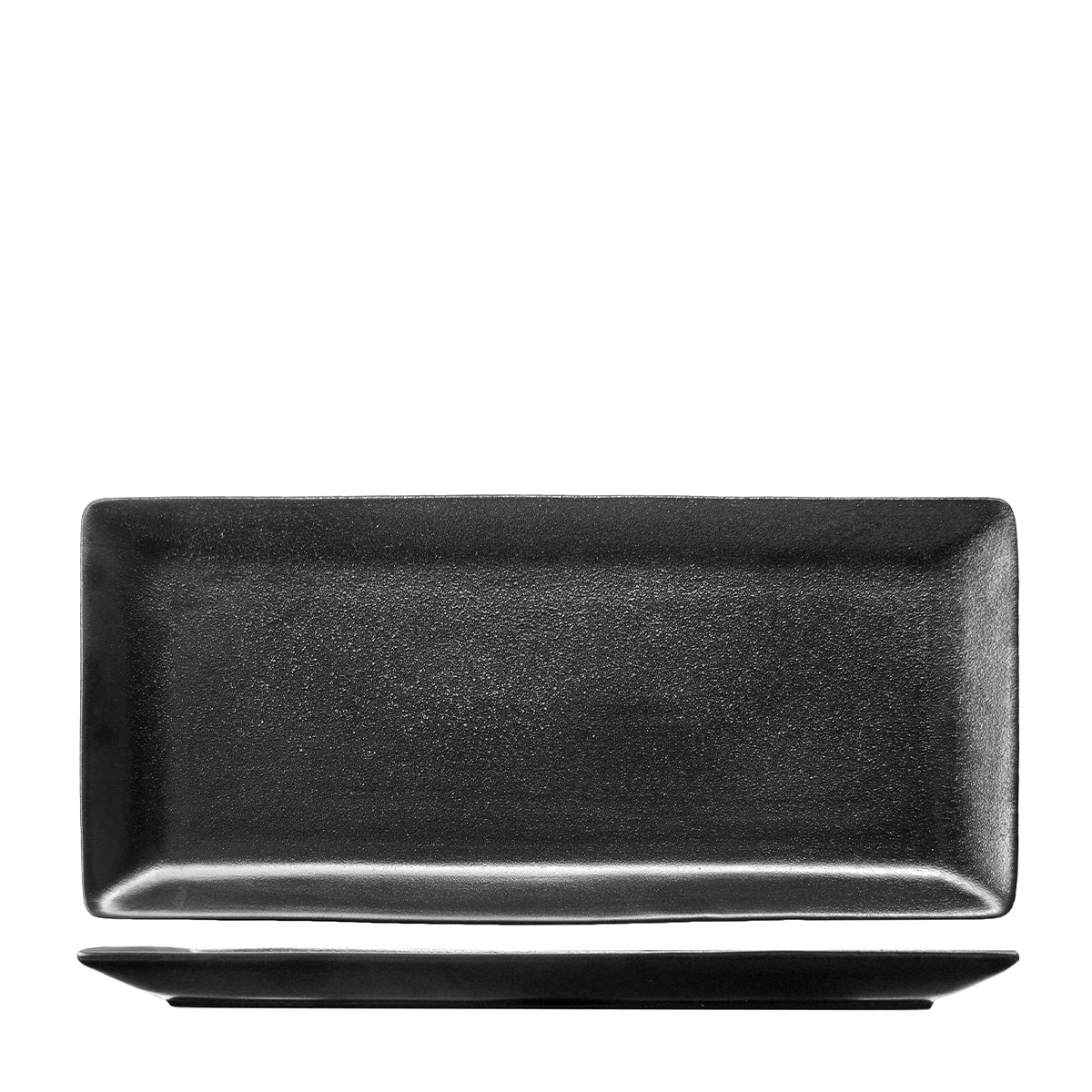 TEMPEST RECTANGULAR PLATTER TRAY 370X160MM BLACK By Fortis - Core Catering