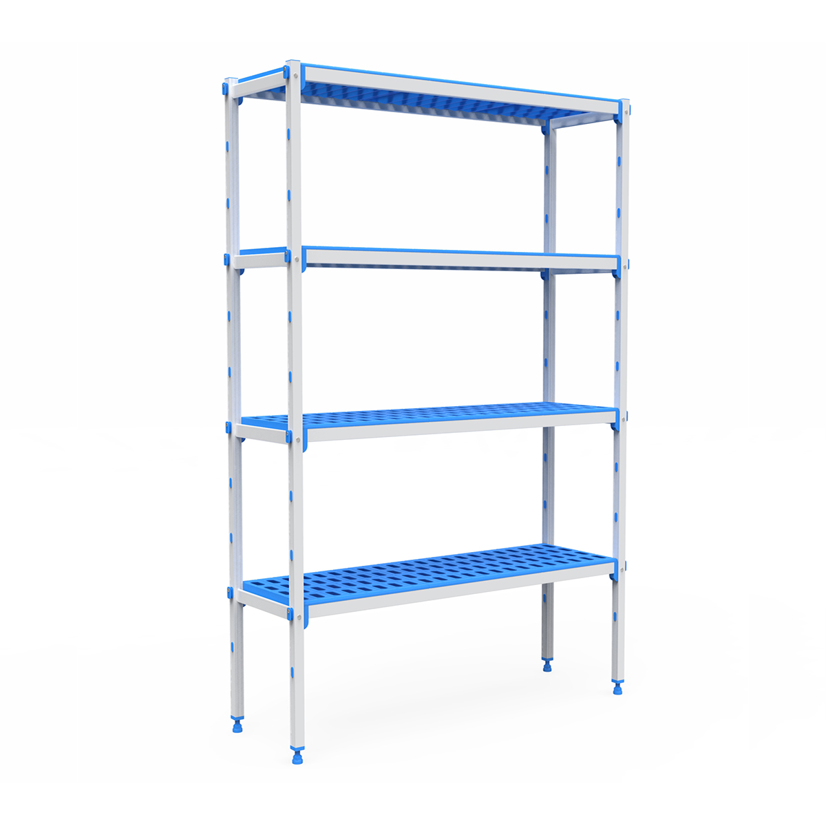 ALUMINIUM AND PLASTIC SHELVING UNIT 935X555X1750MM FREE STANDING By ...