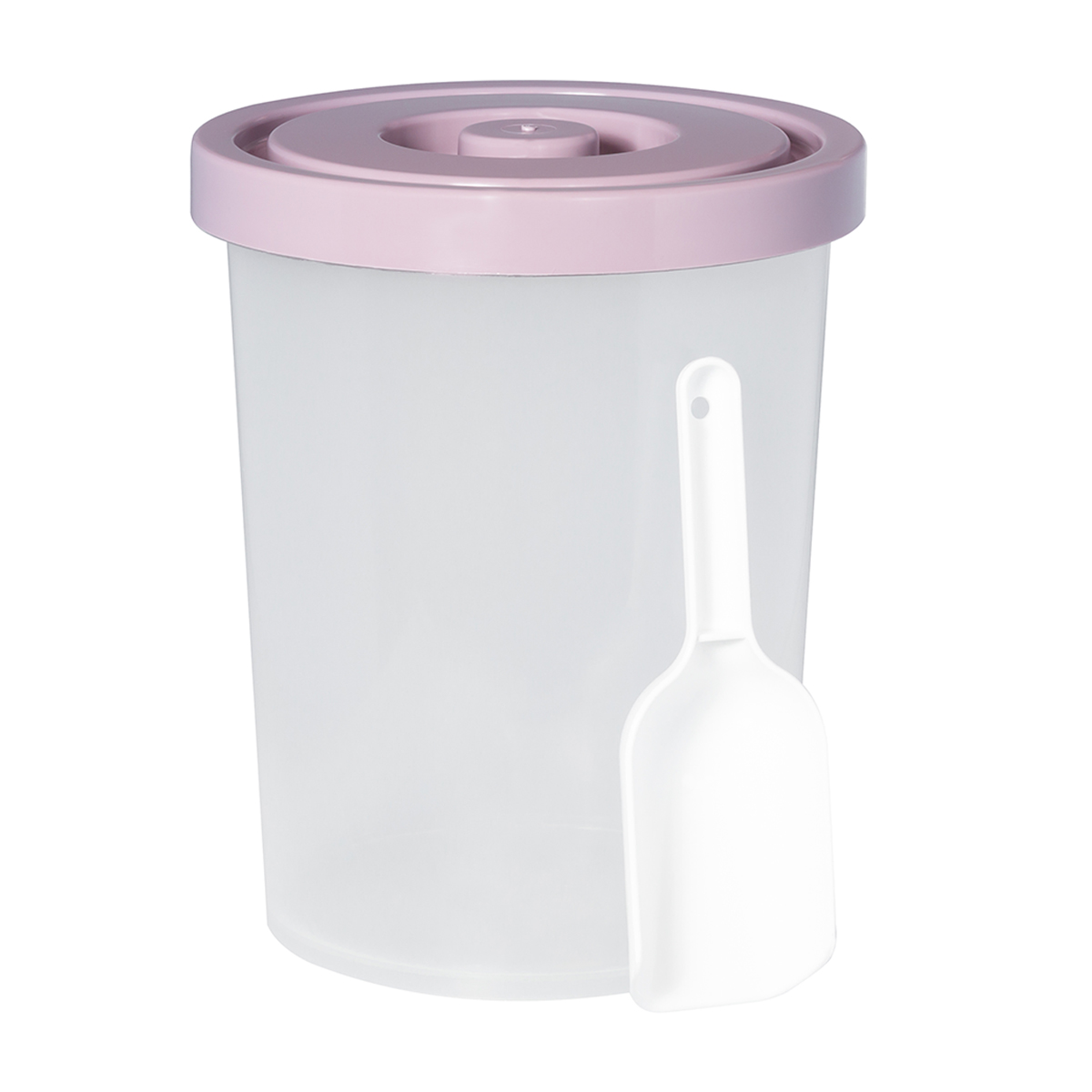 PLASTIC ROUND CONTAINER 8L MAUVE LID By Evo - Core Catering