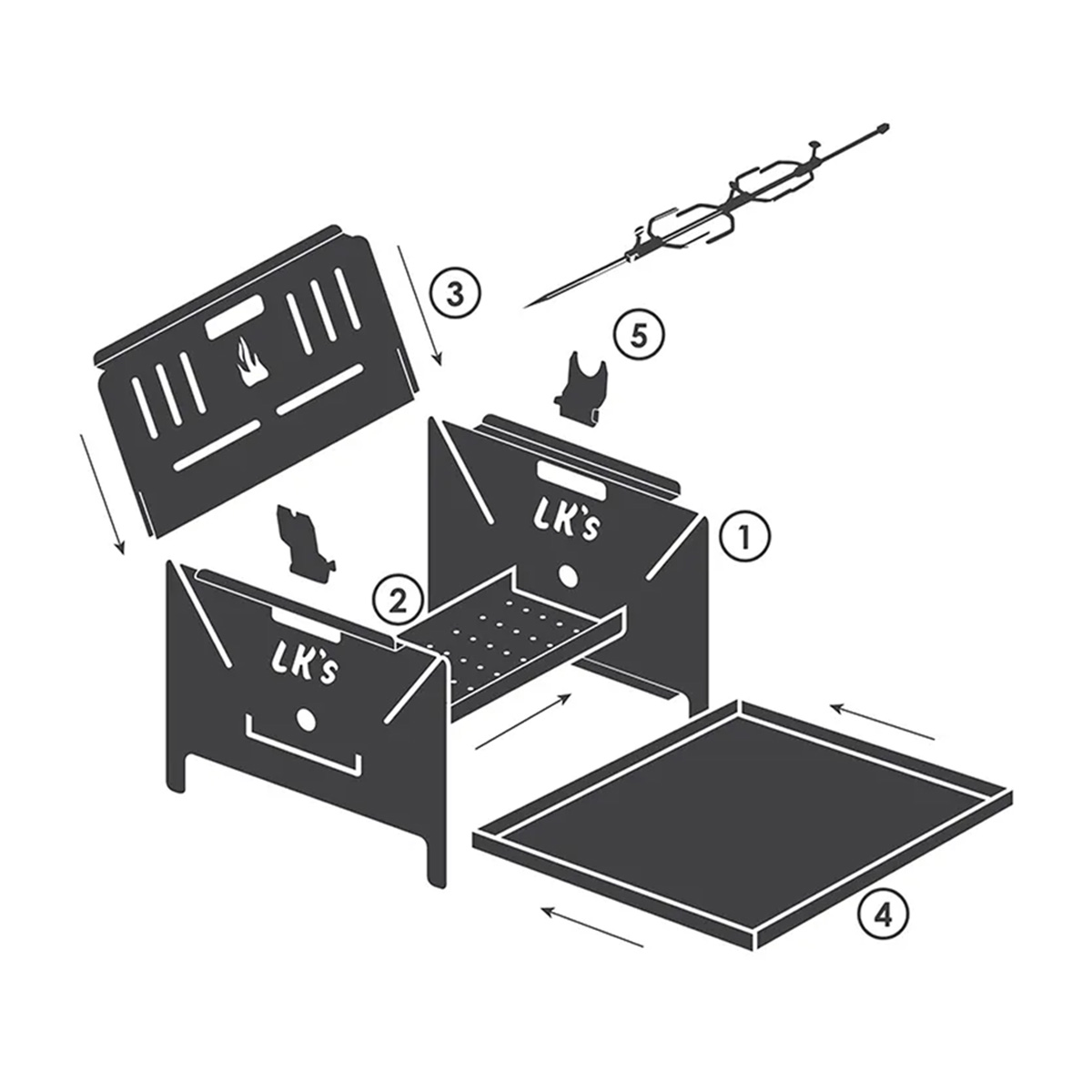 FIRE PIT BRAAI MILD STEEL FLAT PACK - Core Catering