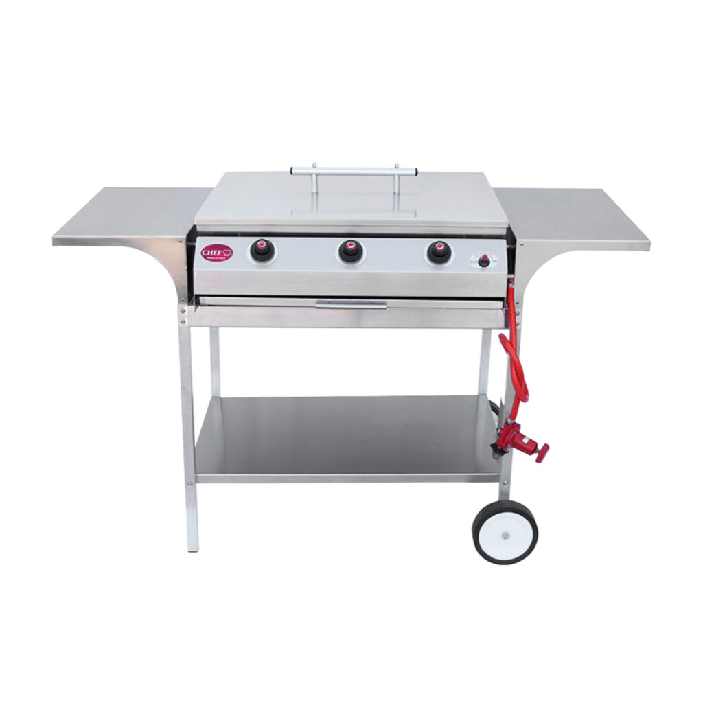 MOBILE GAS BRAAI 3 BURNER NITRO By Chef - Core Catering