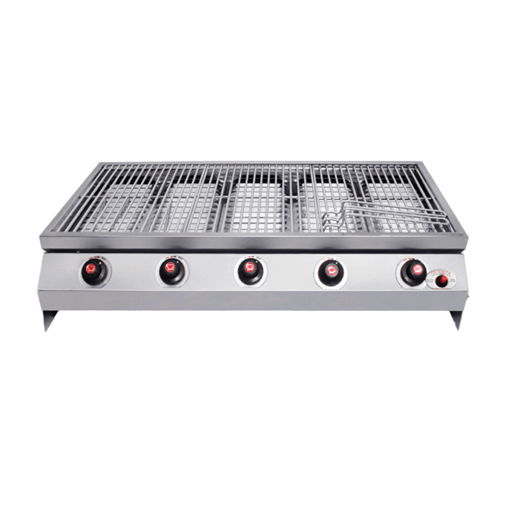 BUILT-IN GAS BRAAI 5 BURNER SLIMLINE By Chef - Core Catering