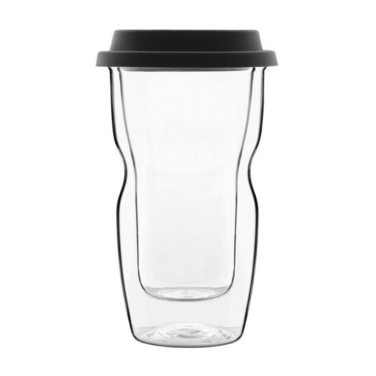 THERMIC GLASS COFFEE-ON-THE-GO MUG 340ML WITH SILICON LID By Luigi ...