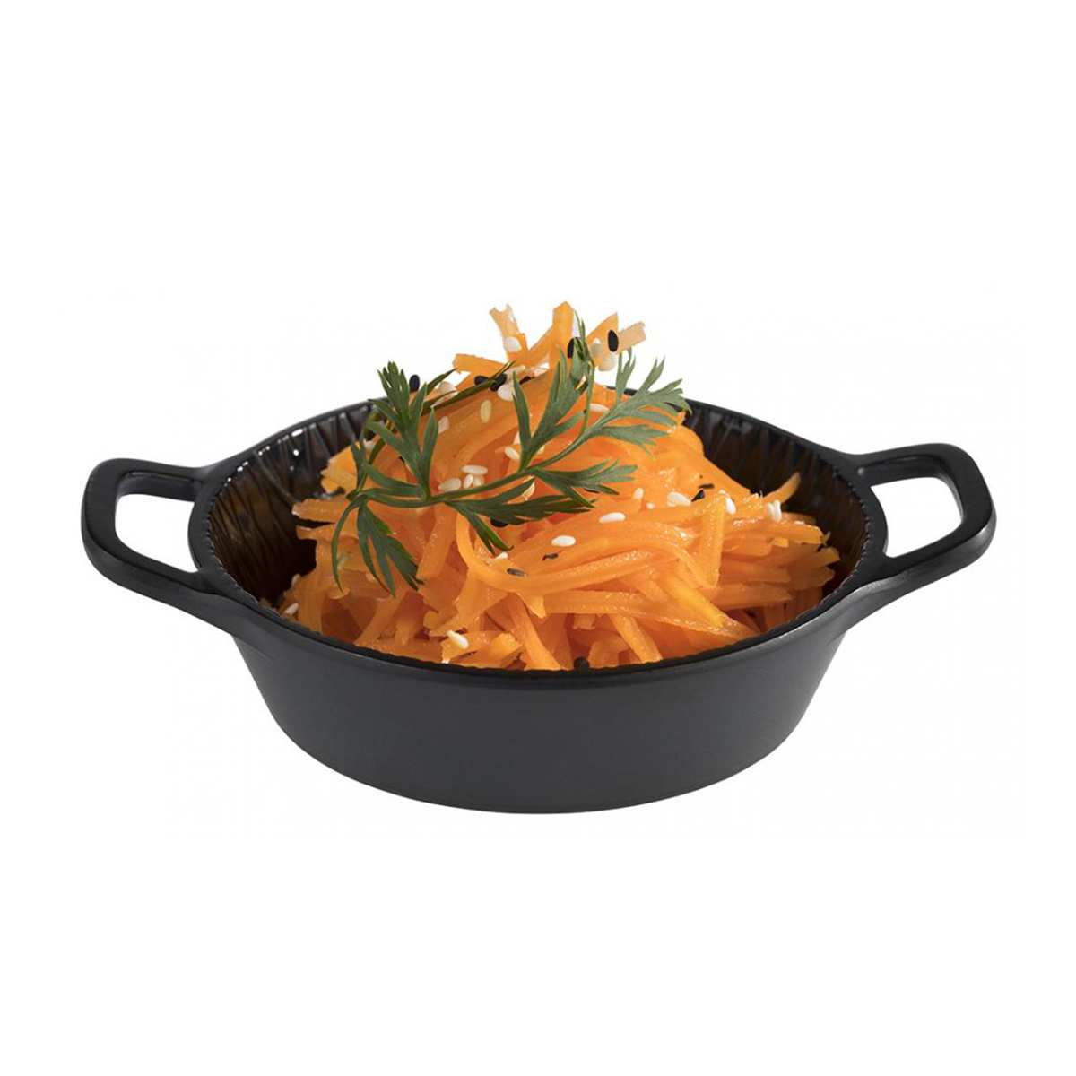 MINI OVAL BOWL WITH HANDLES 70ML BLACK By APS - Core Catering
