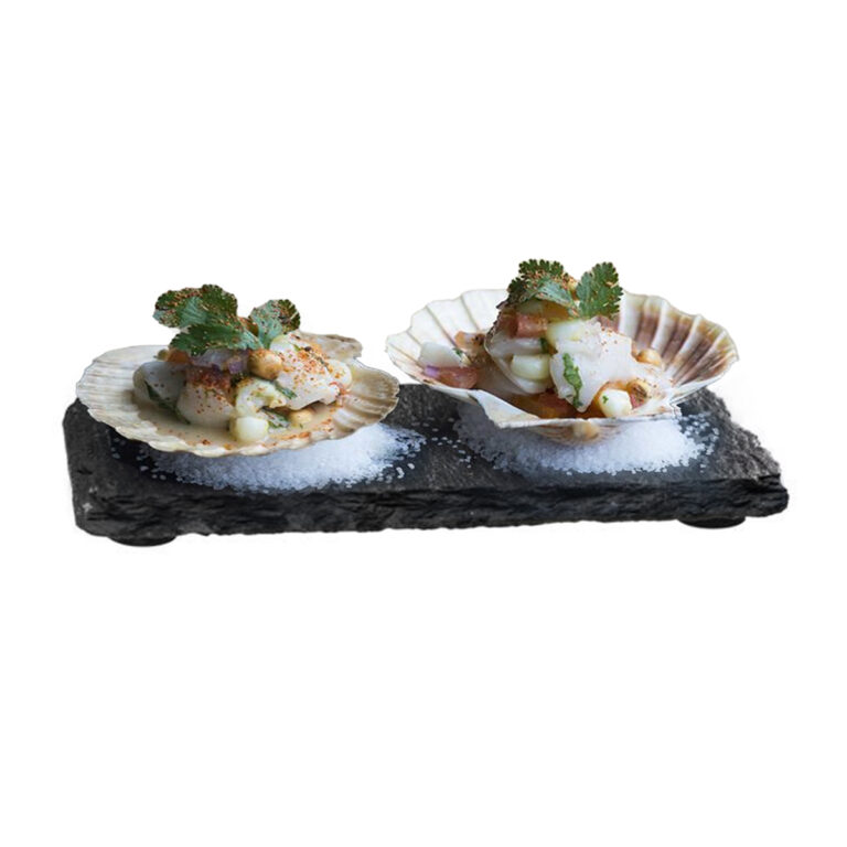 NATURAL SLATE SERVING TRAY WITH 2 INDENT HOLES 60D MM By APS - Core ...