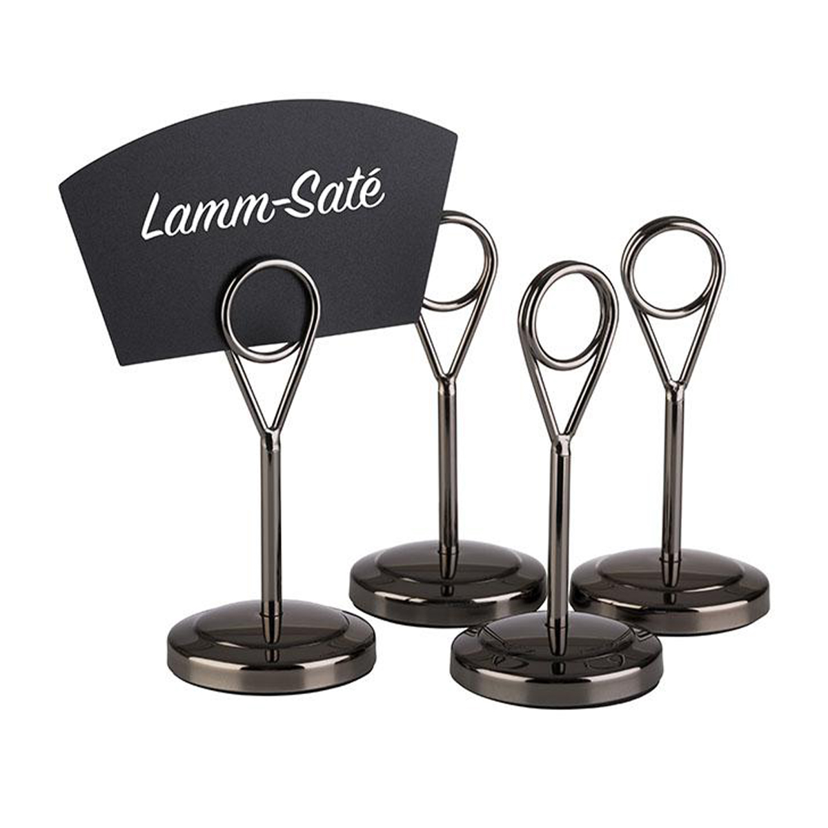 MENU HOLDER 4 PIECE SET 105MM HIGH BLACK By APS - Core Catering