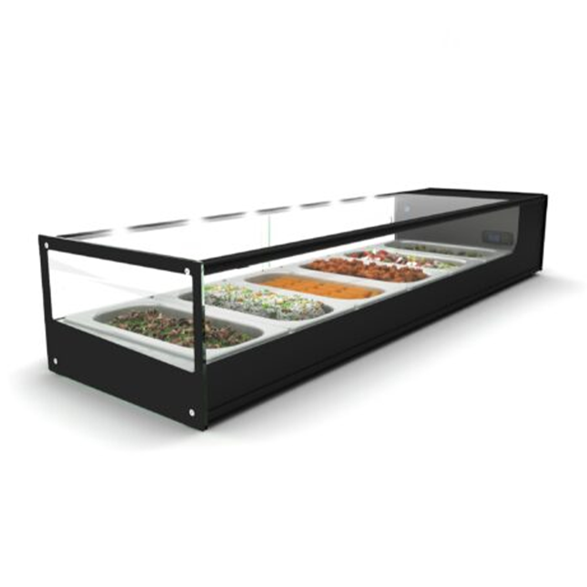 COLD FOOD BAR 6 INSERT BLACK SQUARE By Salvadore - Core Catering