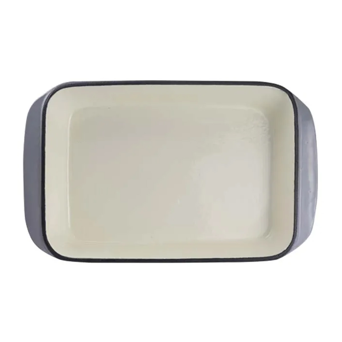 CAST IRON RECTANGULAR ROASTER 365MM GREY