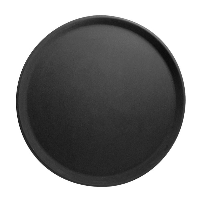 NON-SLIP SERVICE TRAY BLACK 350MM ROUND