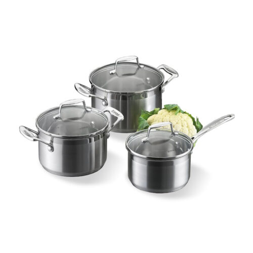 IMPACT 6 PIECE POT SET S/STEEL By Scanpan - Core Catering