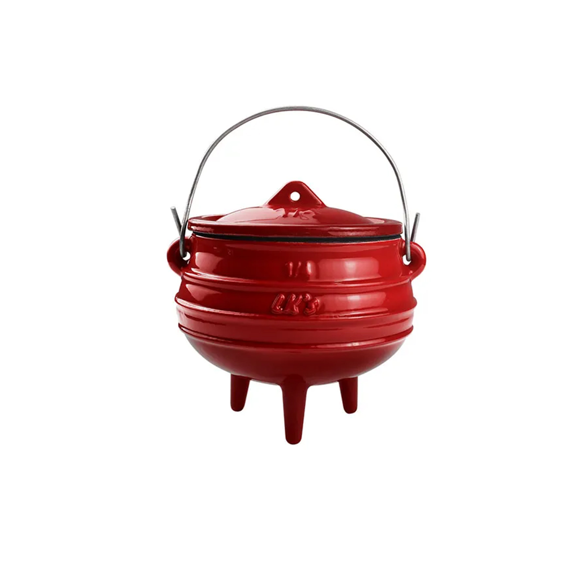 CAST IRON MINI POTJIE POT 1/4 3-LEG RED - Core Catering