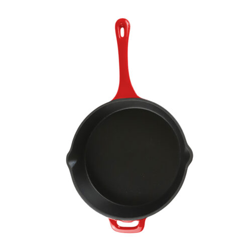 CAST IRON CHEF SKILLET 260MM RED - Core Catering