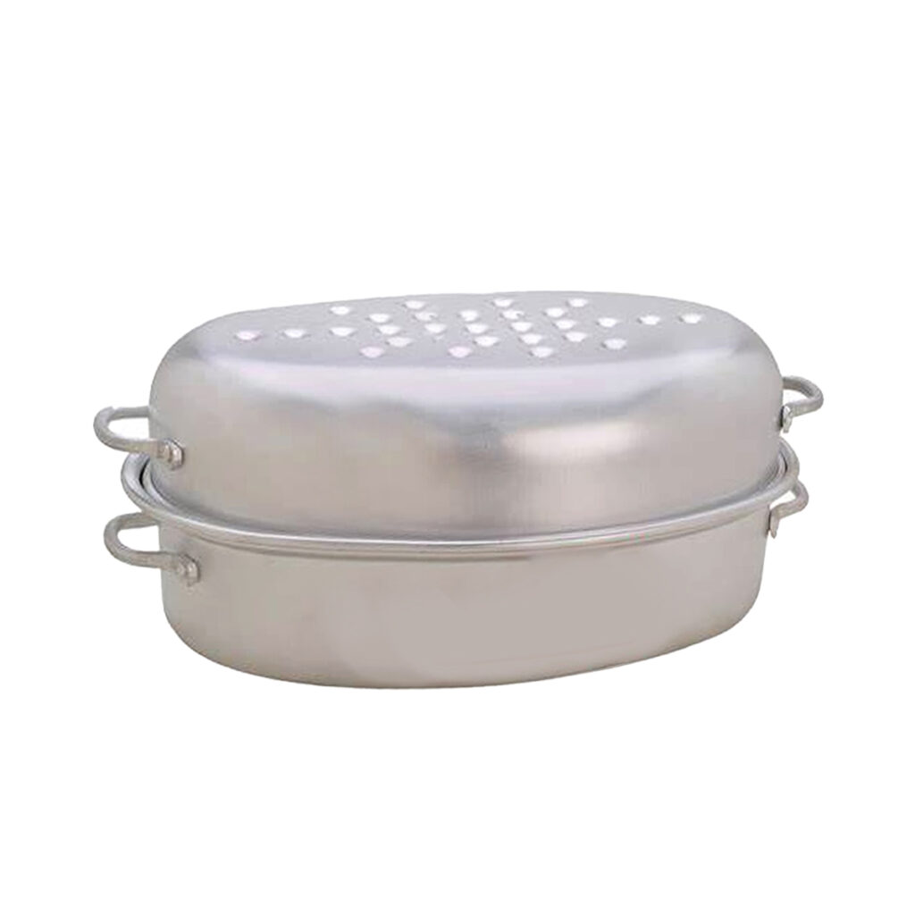 OVAL ALUMINIUM ROASTER AND LID LARGE - Core Catering