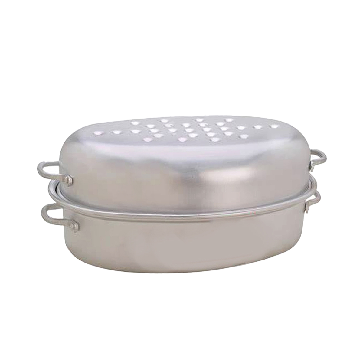 OVAL ALUMINIUM ROASTER AND LID LARGE - Core Catering