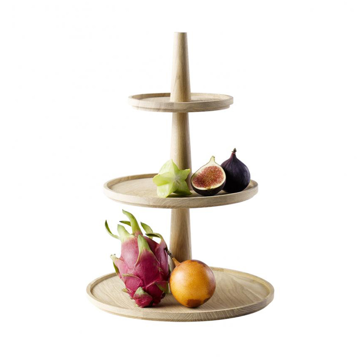 3-TIER ROUND WOODEN TRAY DISPLAY - Core Catering