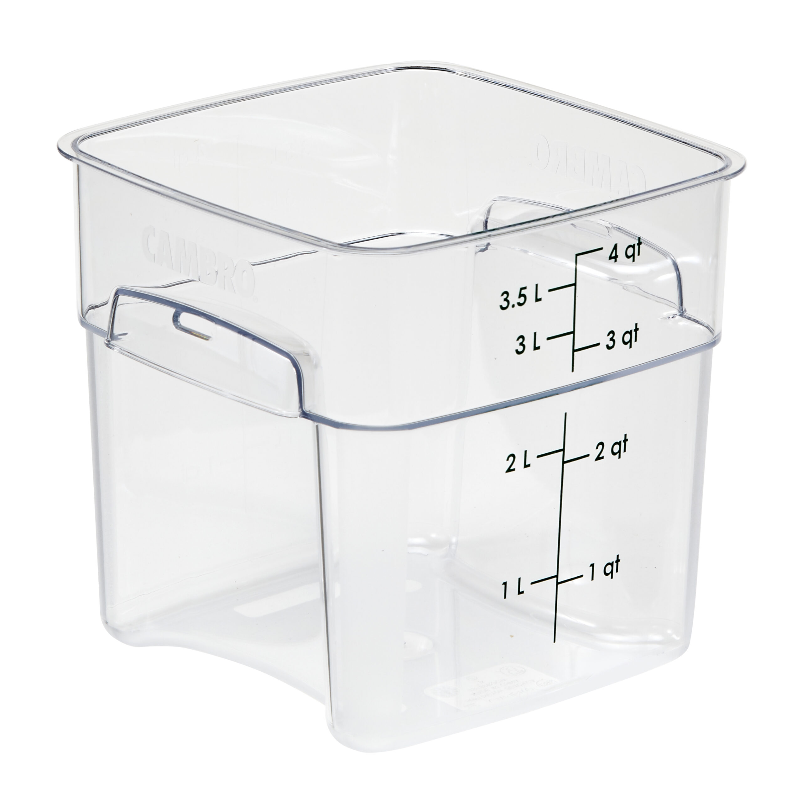 SQUARE POLYCARBONATE STORAGE CONTAINER CLEAR By Cambro - Core Catering