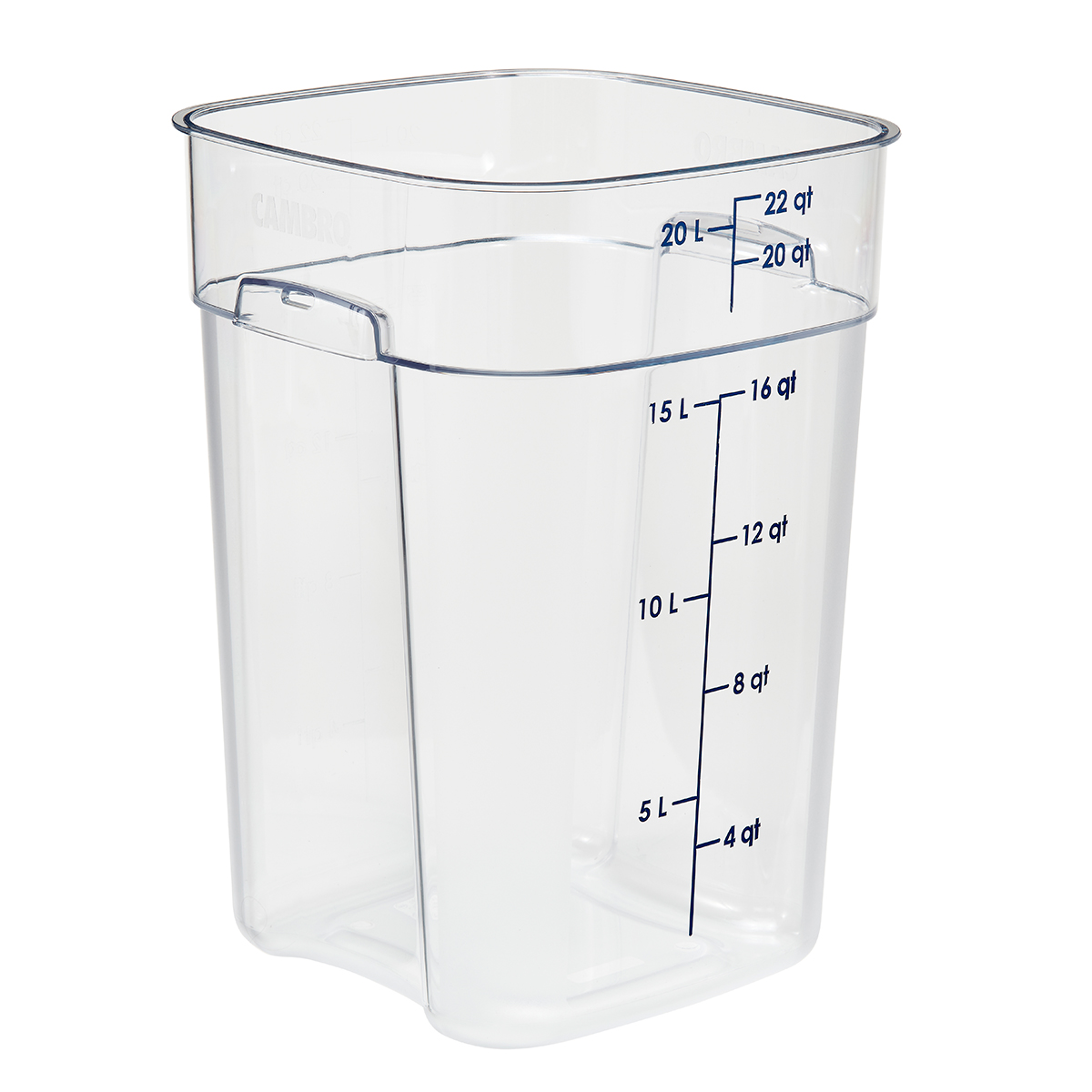 SQUARE POLYCARBONATE STORAGE CONTAINER CLEAR By Cambro - Core Catering